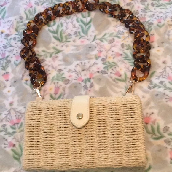 a.new day | Bags | Small Cream Colored Bag Looks Like Strawmade From ...